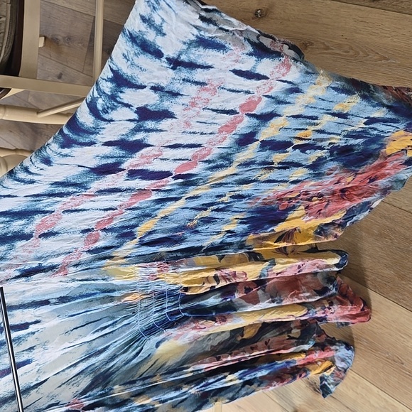 Collection XIIX | Tops | Xiix Collection New York Tie Die Floral Ruana ...
